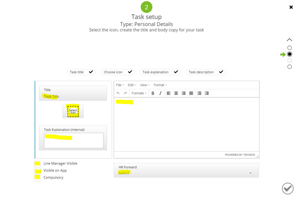 Task – Personal Details | DayOne Documentation