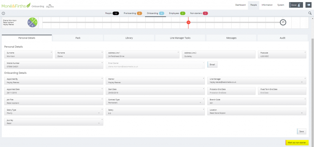 Non-Starters | DayOne Documentation