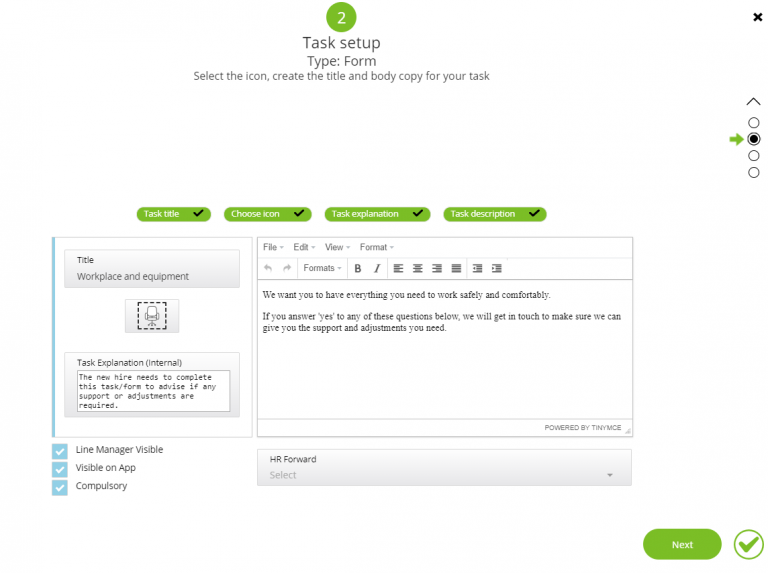 Task – Form | DayOne Documentation
