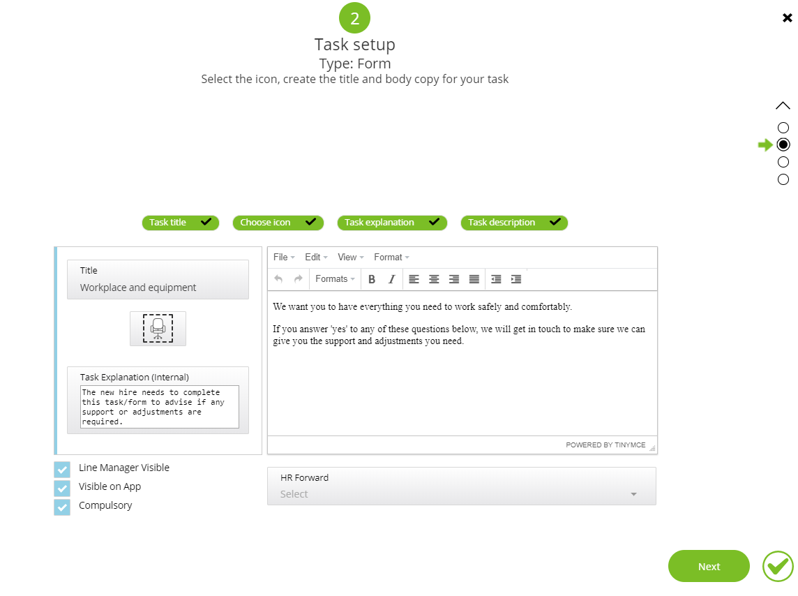 Task – Form | DayOne Documentation