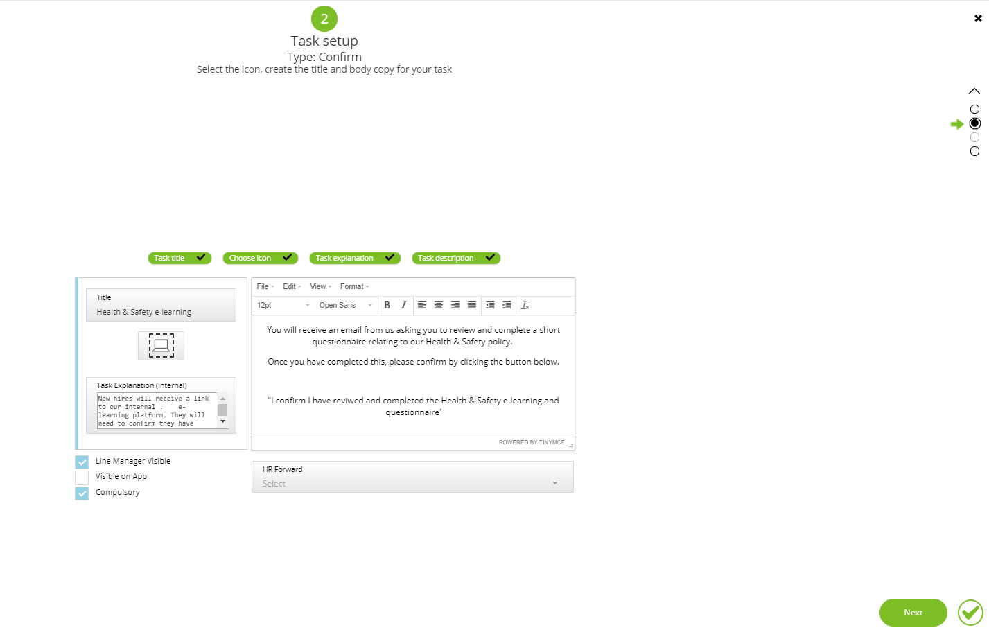Task – Confirm | DayOne Documentation
